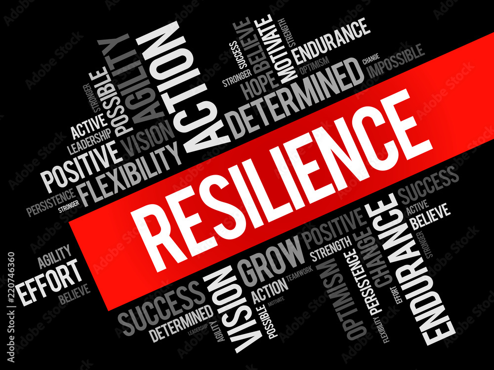 Resilience word cloud collage, business concept background Stock Vector ...