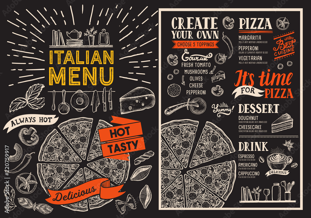 Food Menu Vector Background