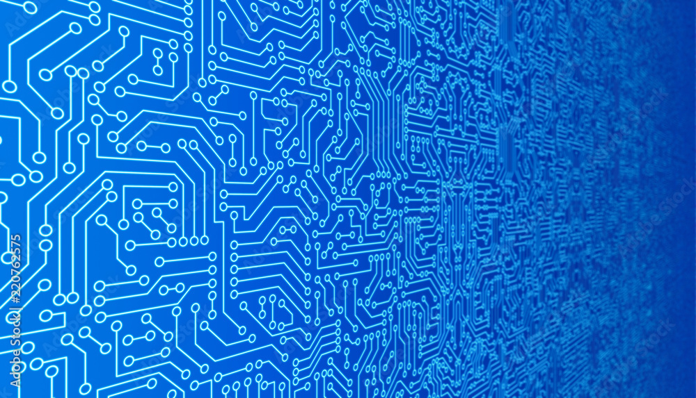 Circuit Board Pattern Blue