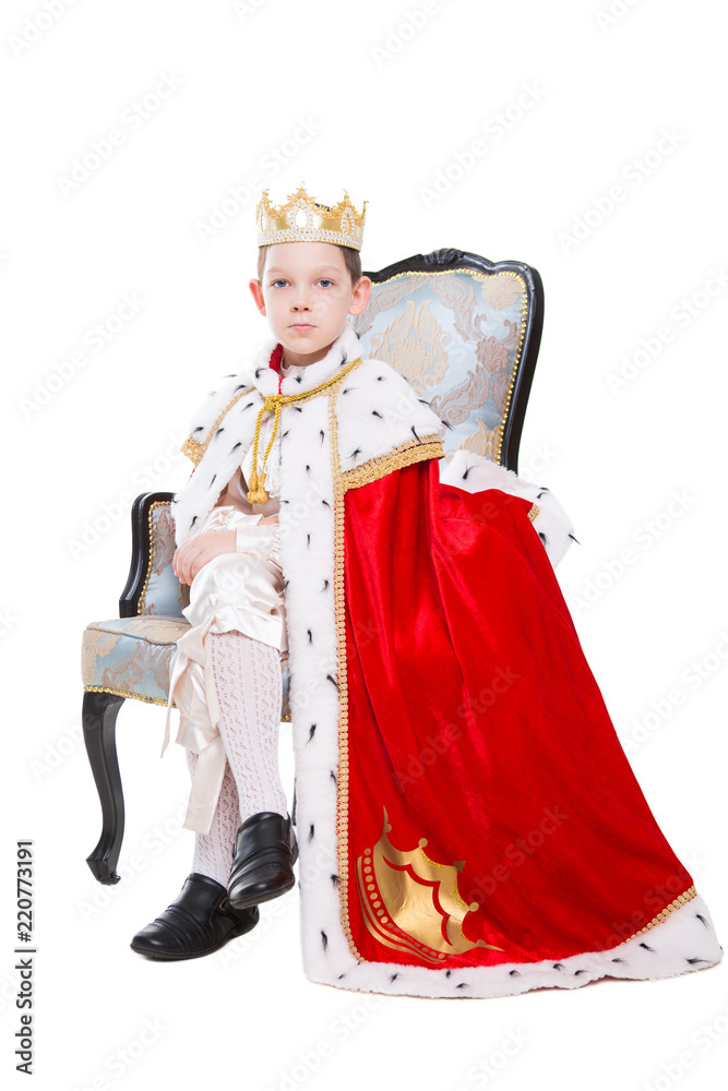 Little boy wearing costume of a king Stock Photo | Adobe Stock