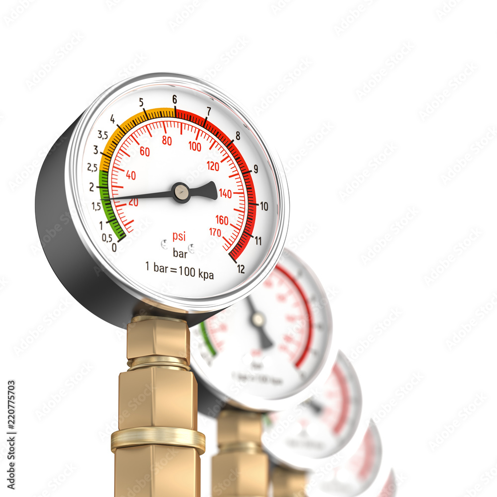 pressure gauge 3d Stock Illustration | Adobe Stock