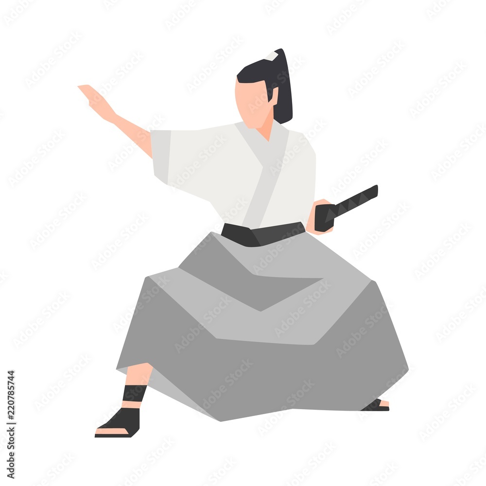 White Samurai Kimono