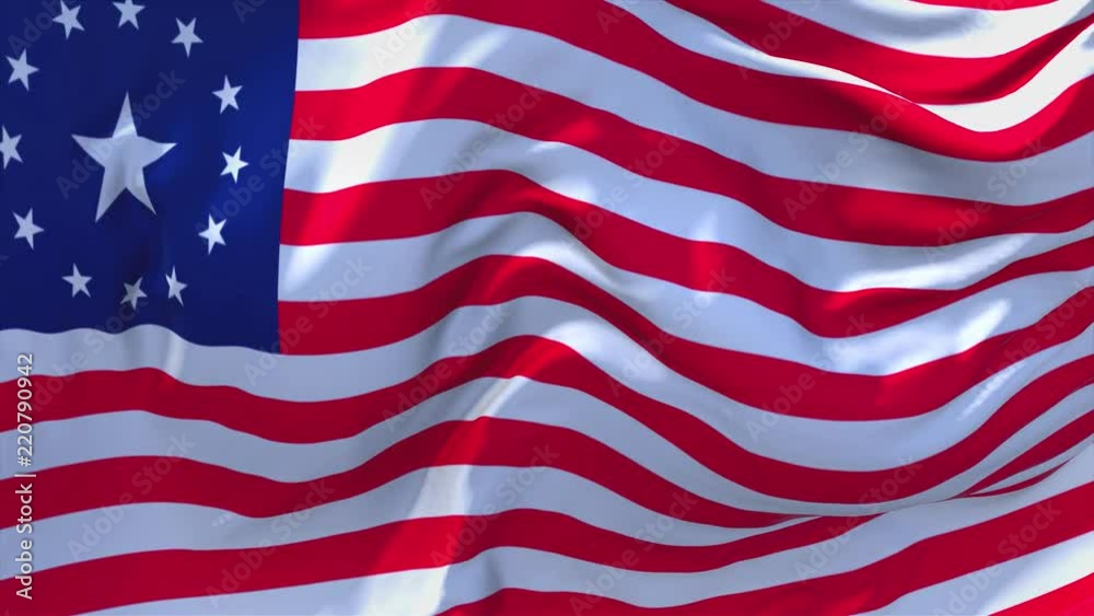 269. Fallout Flag Waving in Wind Slow Motion Animation . 4K Realistic ...