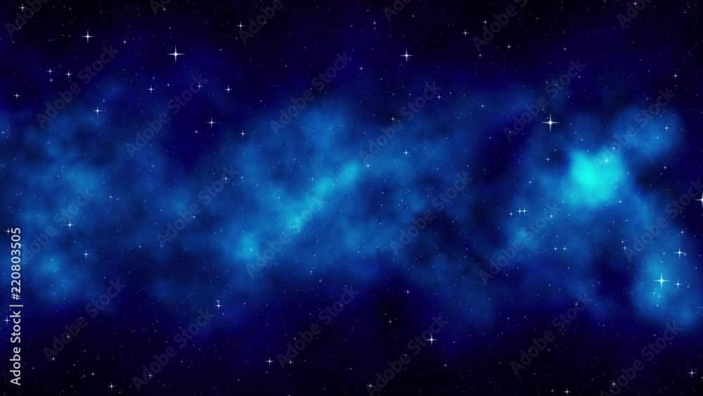 Night starry sky, dark blue dynamic space background with bright ...