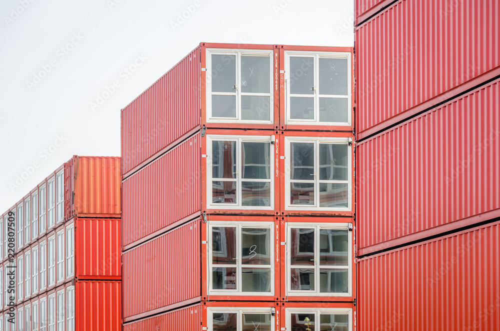 Tiny living in container boxes Stock Photo | Adobe Stock