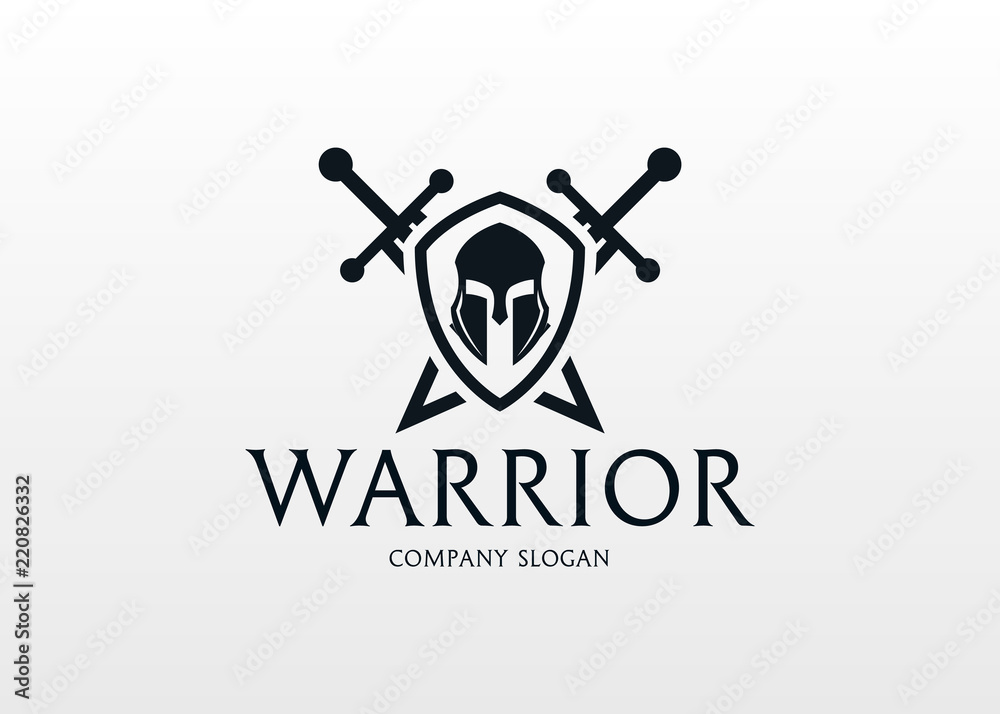 Warrior Logo. Modern warrior logo design template for a sport team ...
