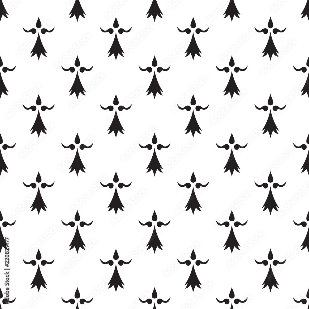Seamless pattern of heraldic symbols of tails ermine Stock Vector ...