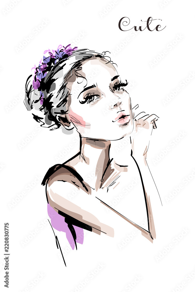 Elegant Lady Sketch