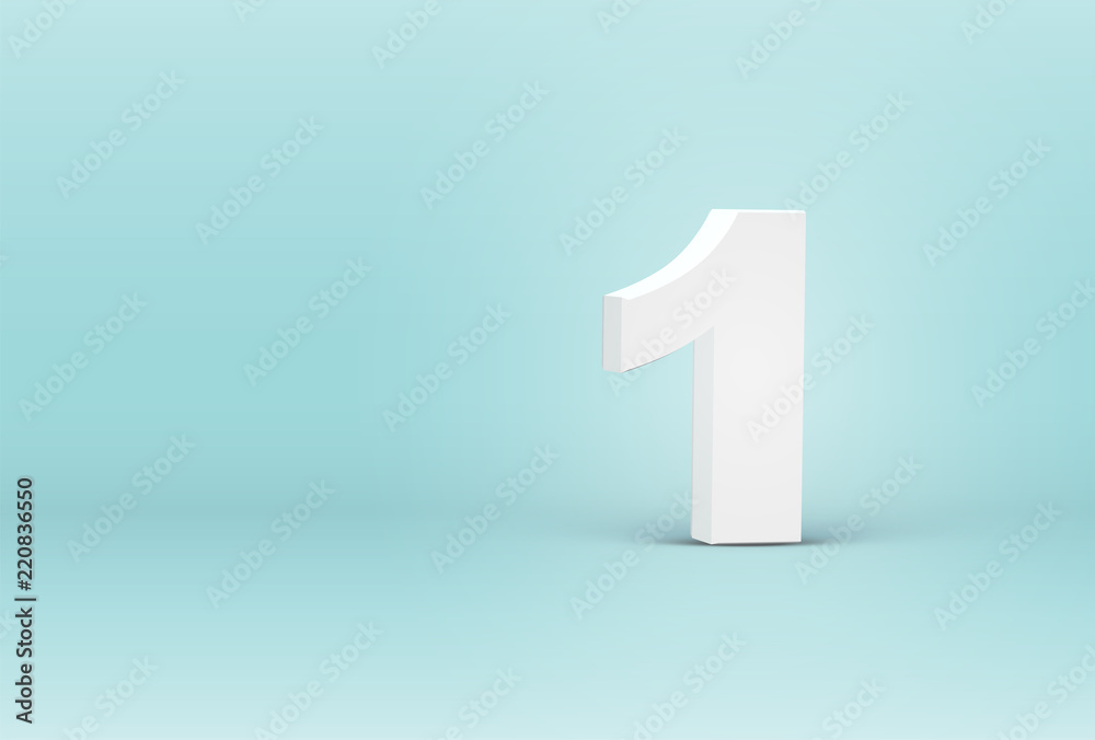 High detailed 3D font number, vector illustration Stock Vector | Adobe ...