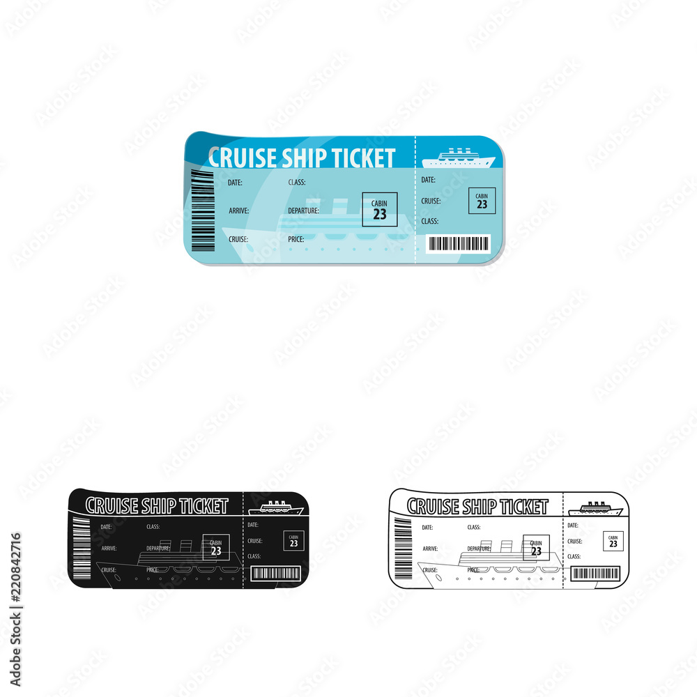 Vector illustration of ticket and admission symbol. Set of ticket and ...