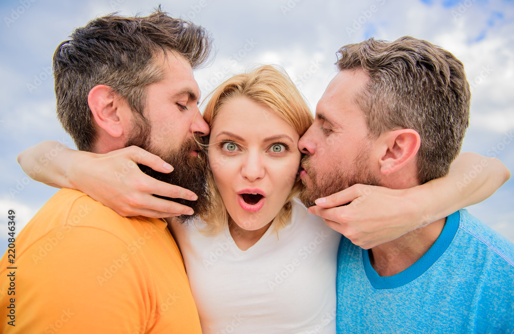 Ultimate guide avoiding friend zone. Men kiss same girl cheeks. Lady ...