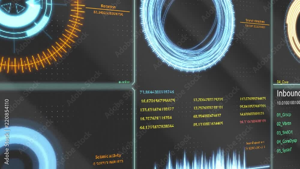 Video Stock Futuristic interface. Digital screen. Ultra detailed ...