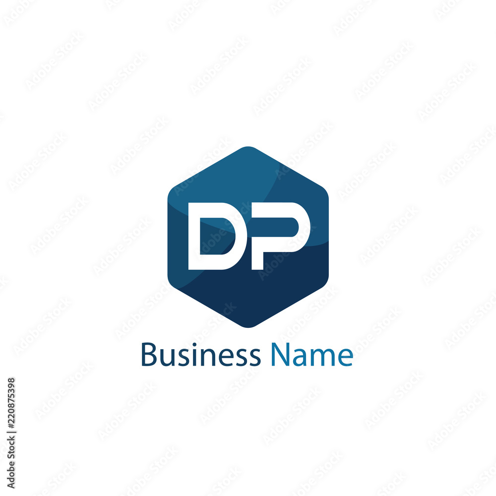 Initial Letter DP Logo Template Design Stock Vector | Adobe Stock