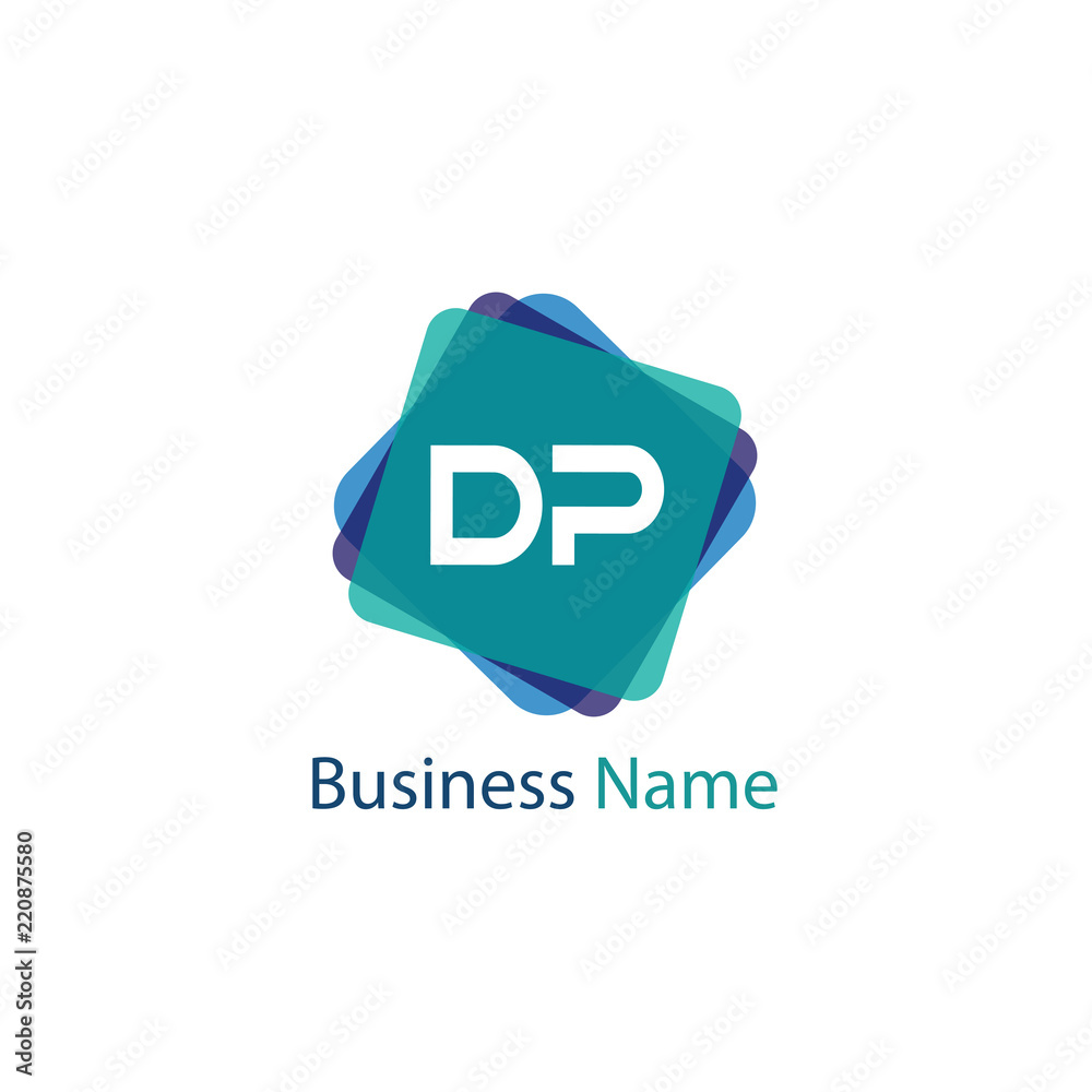Initial Letter DP Logo Template Design Stock Vector | Adobe Stock