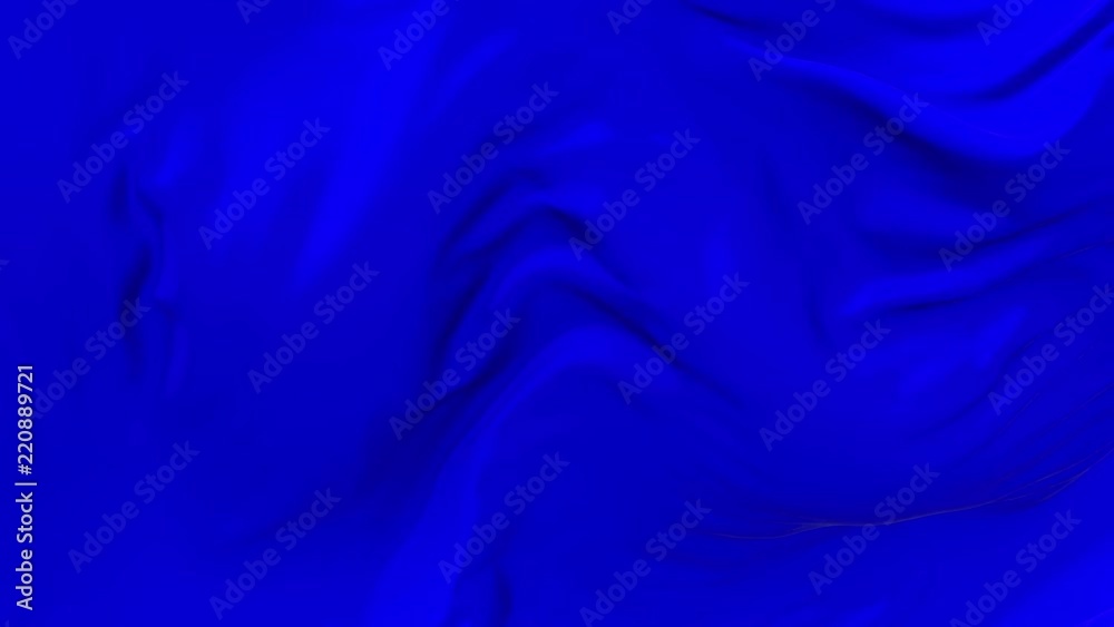 304. Blue Flag Waving in Wind Slow Motion Animation . 4K Realistic ...