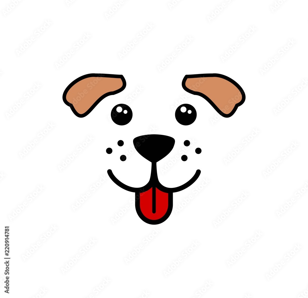 Dog Face Vector