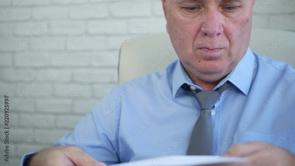 Businessman Work Arranging Contracts and Accounting Papers Stock ビデオ ...