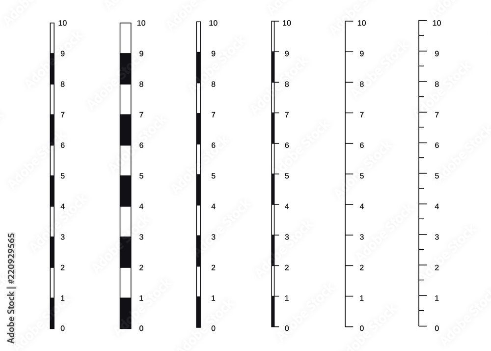 Map scales graphics for measuring distances. Scale measure map vector ...