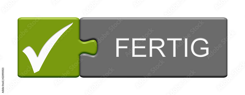 Puzzle Button zeigt Fertig Stock-Illustration | Adobe Stock