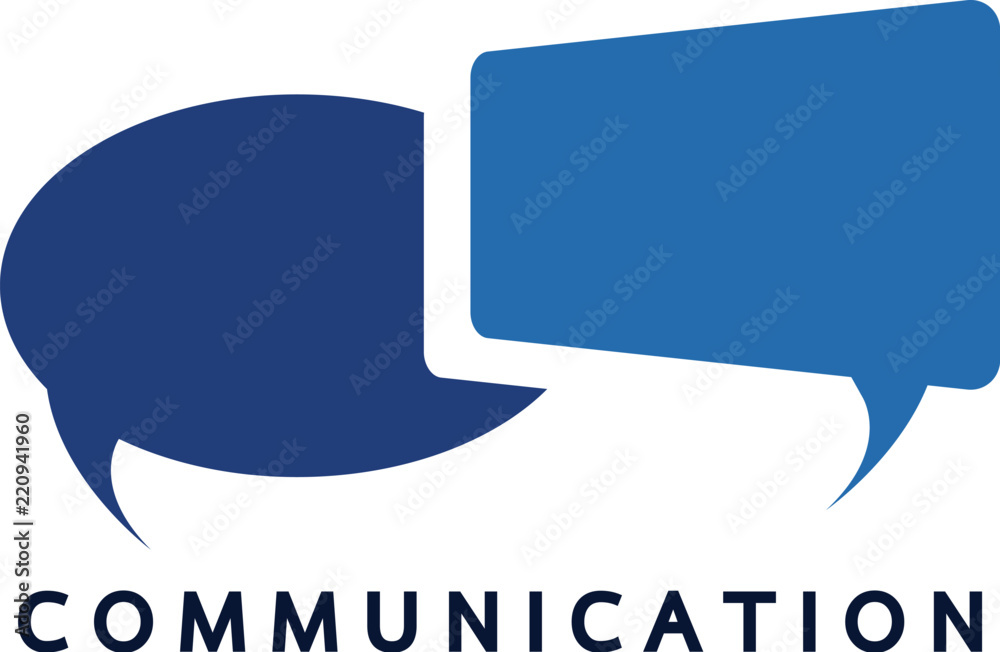 Vector illustration of a communication concept. The word communication ...