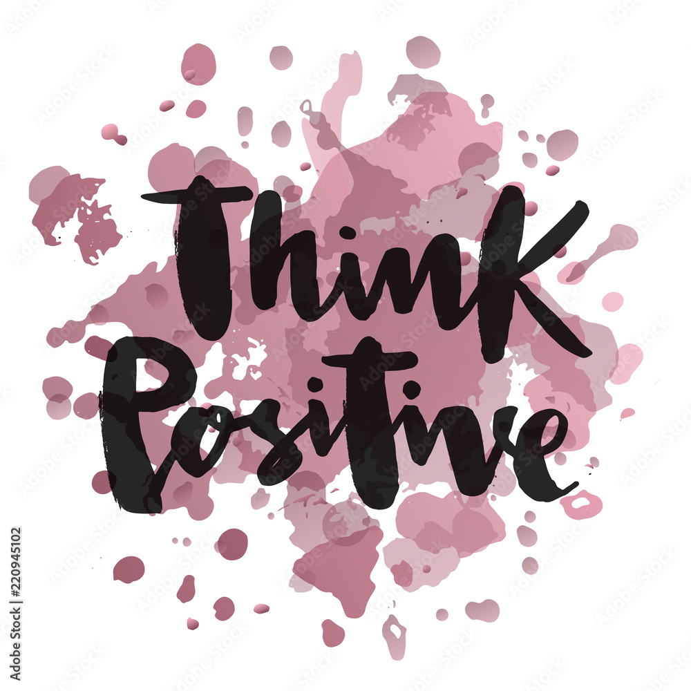 Vector illustration of think positive for logotype, flyer, banner ...
