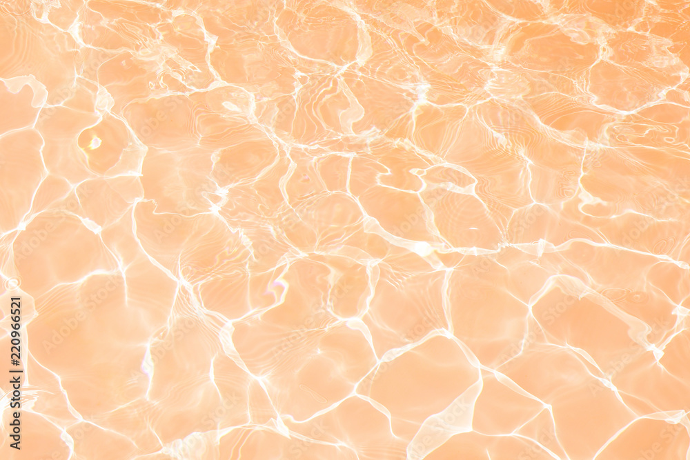 Surface of orange swimming pool texture background, Water in swimming ...