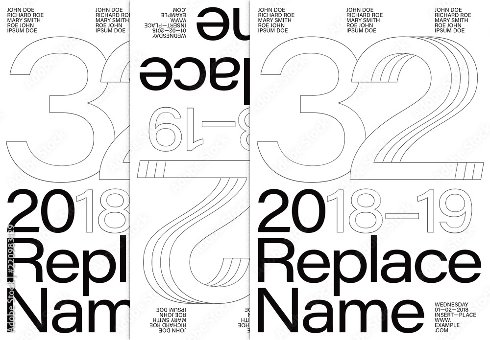 Black and White Poster Layout Stock Template | Adobe Stock