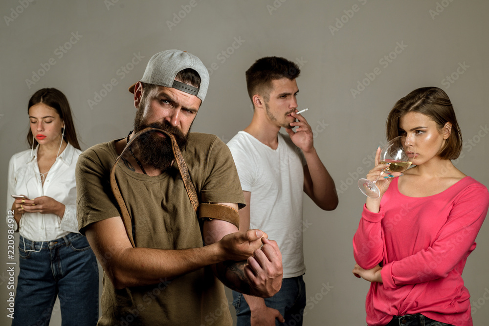 Stop drug addiction. International Day against Drug abuse. Drug addict ...