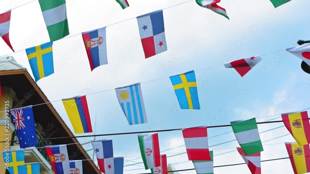 national symbols, flags of all countries of the world vídeo de Stock ...