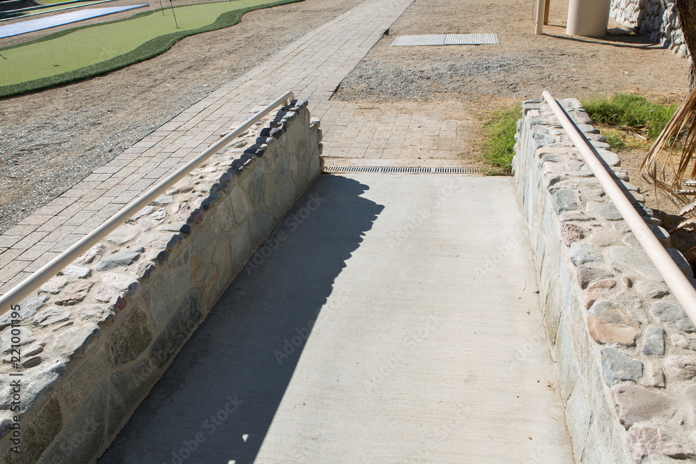 ramp way for support wheelchair disabled people.Using wheelchair ramp ...