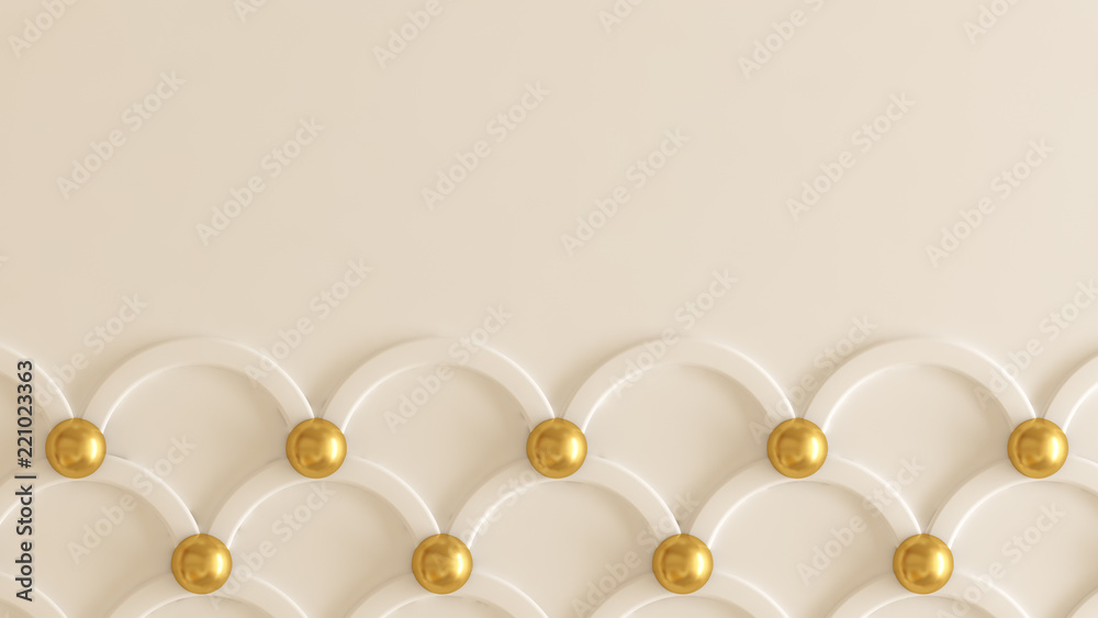 Architectural, interior pattern, white, yellow, gold texture wall. 3d ...