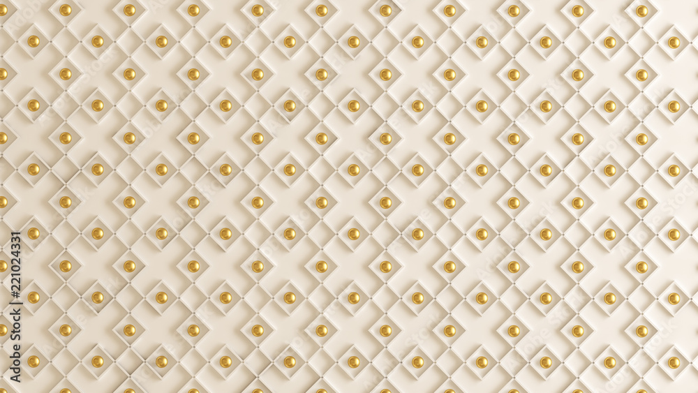 Architectural, interior pattern, white, yellow, gold texture wall. 3d ...