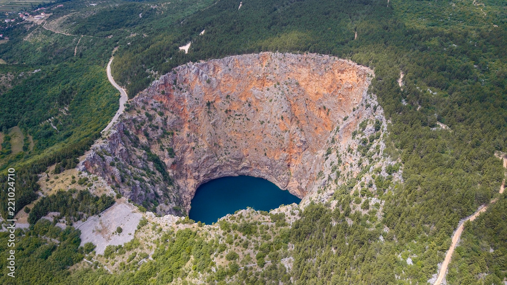 Red Lake (Croatian: Crveno jezero) is a collapse doline (collapse ...