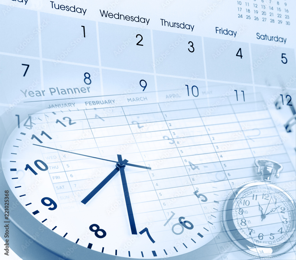 Clocks and calendars Stock Photo | Adobe Stock