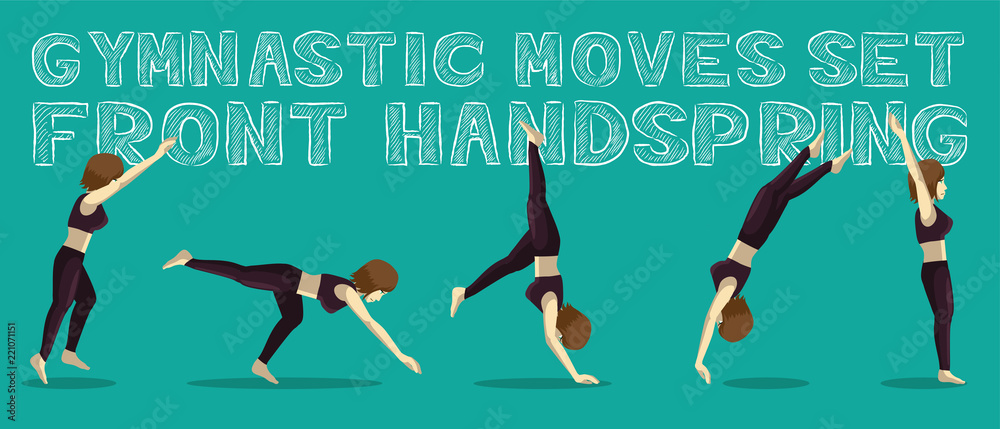 Front Support Position Gymnastics Clipart