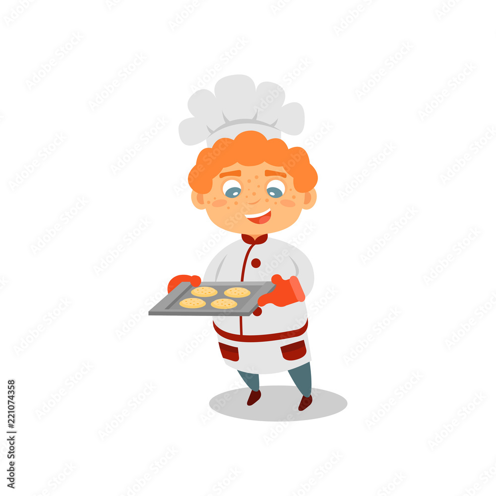 Boy Baking Cookies Clipart