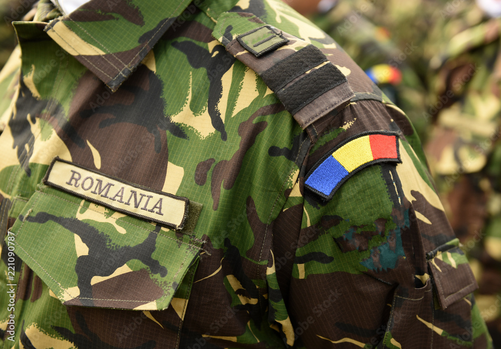 Romania military uniform. Romanian army uniform. Romanian troops Stock ...