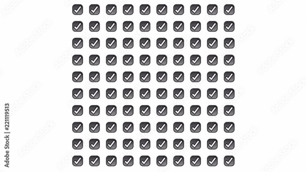 Motion graphics animated check uncheck box radio button pattern fill ...