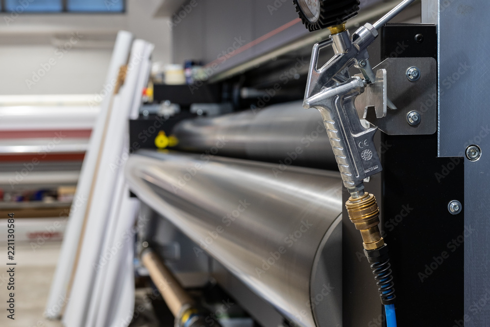 Pressure indicator for big printing machines, in industrial facility ...