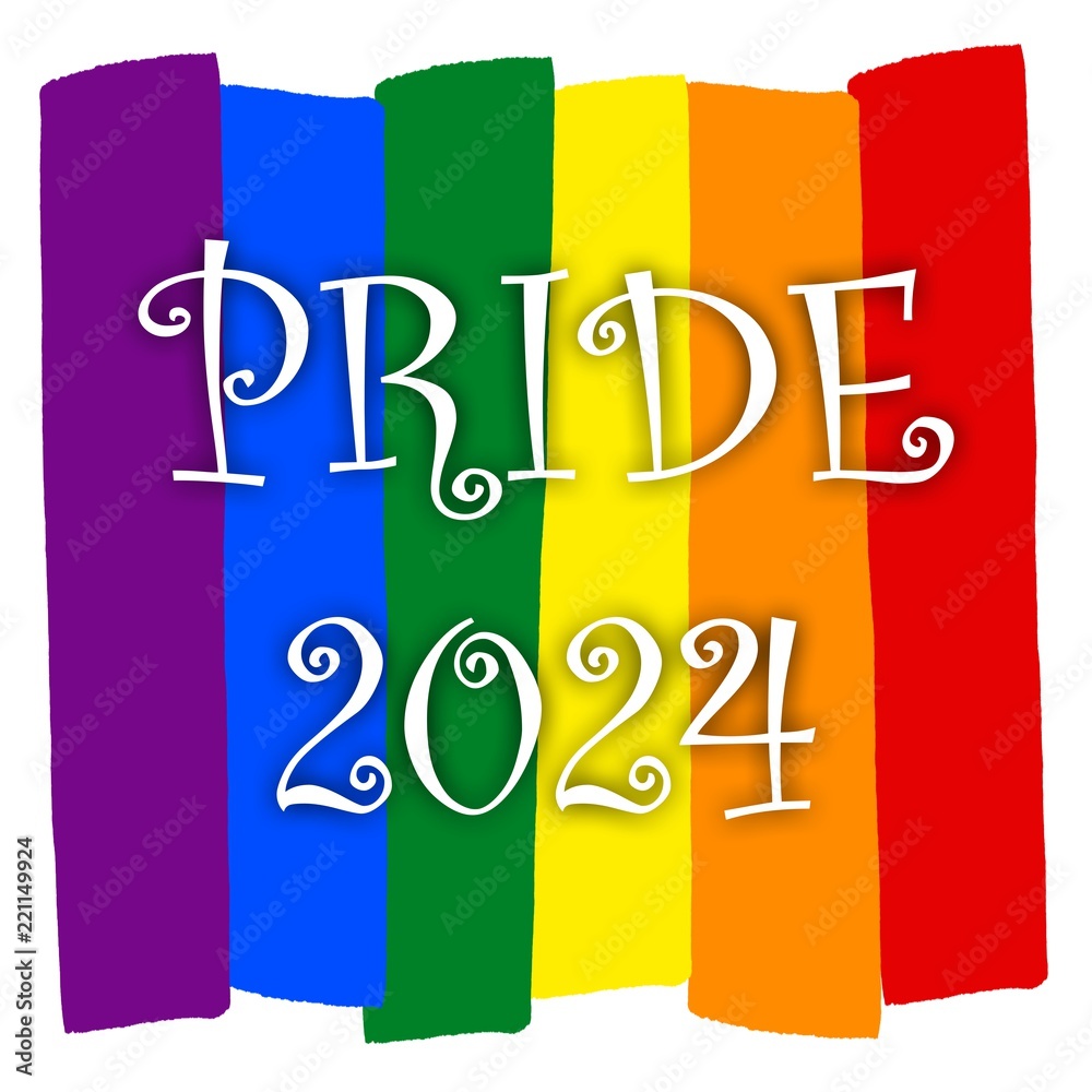 Rainbow gay pride flag, Symbol of sexual minorities, PRIDE 2024 Stock ...
