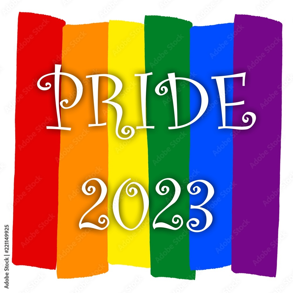 Rainbow gay pride flag, Symbol of sexual minorities, PRIDE 2023 Stock ...