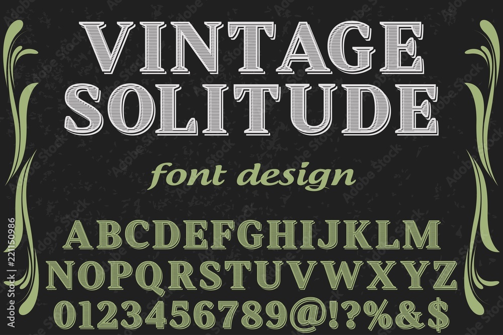 Font alphabet Script Typeface handcrafted handwritten vector label ...