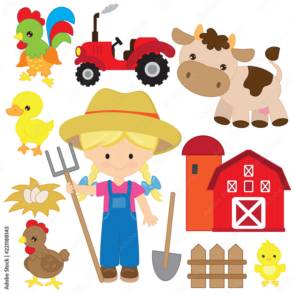 Cute Cartoon Farmer