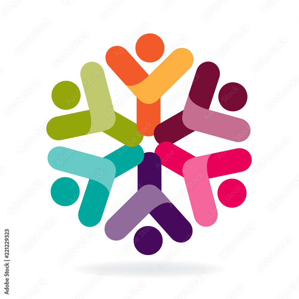 Logo Teamwork Friendship Unity Business Colorful People Icon Logotype ... Logo Teamwork Friendship Unity Business Colorful People Icon Logotype ...