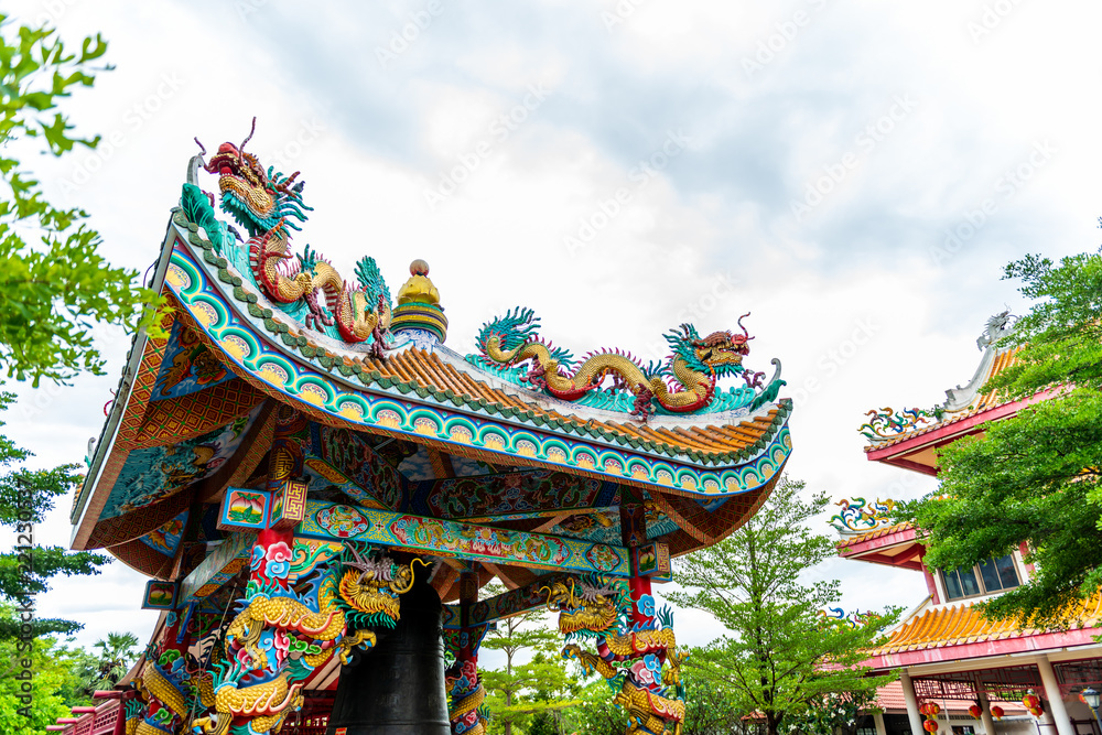 Ancient Chinese building style at Dragon Descendants Meseum Stock Photo ...
