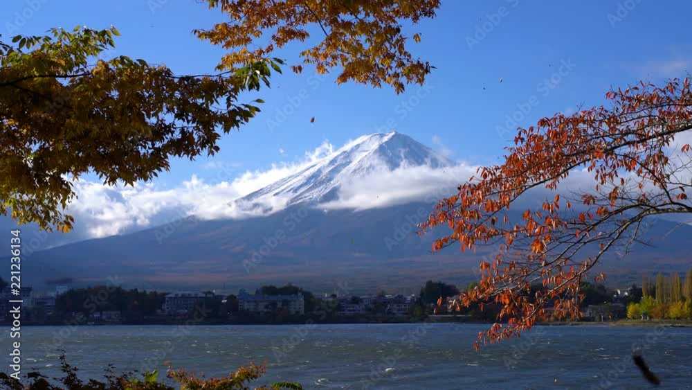 Colorful Autumn in Mount Fuji, Japan - Lake Kawaguchiko is one of the ...