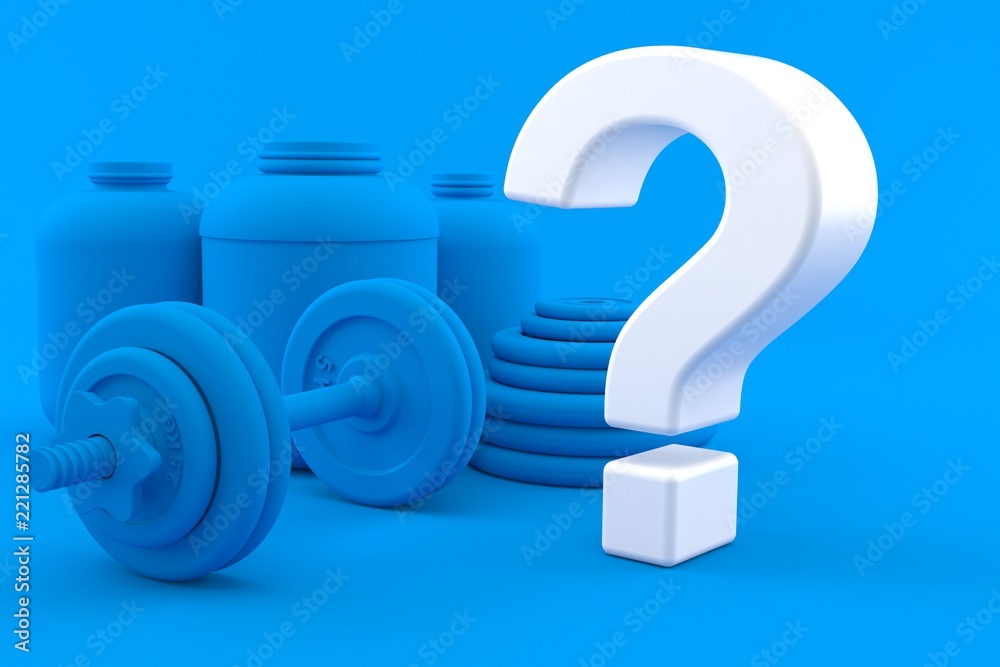 Fitness background with question mark Stock Illustration | Adobe Stock