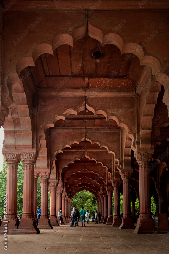 Interiors of the Red Fort, New Delhi, India (Mughal Infrastructure ...