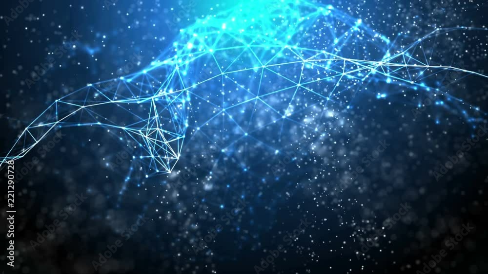 Video „Blue fantasy abstract technology, engineering and science motion ...