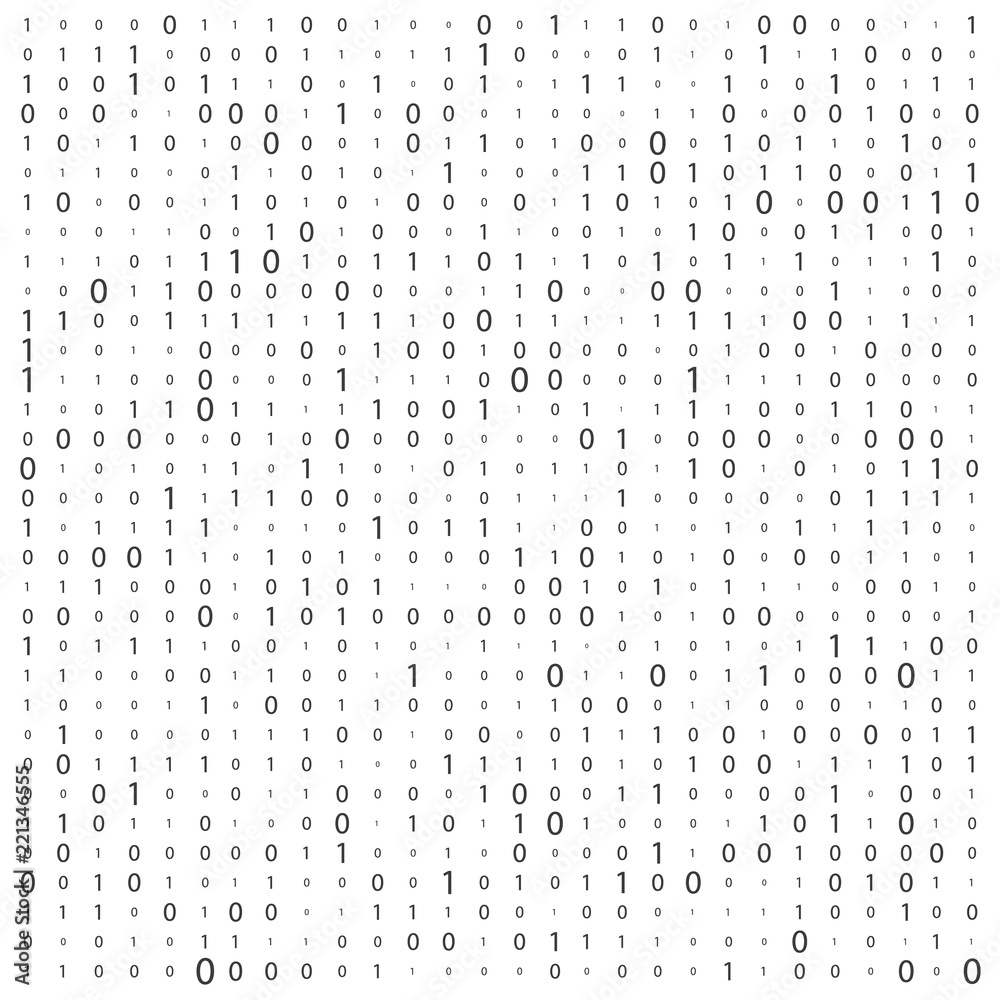Background With Digits On Screen. binary code zero one matrix white ... Background With Digits On Screen. binary code zero one matrix white ...